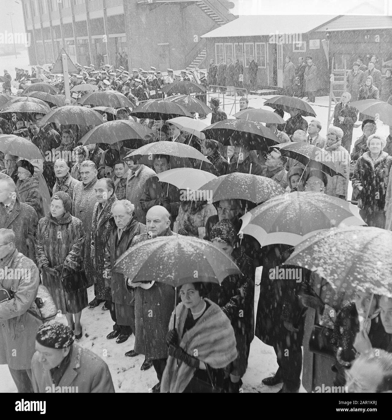 Mrs Tom Seale baptized oil rig Transworld Rig 58 at Wilton Fijenoord ...