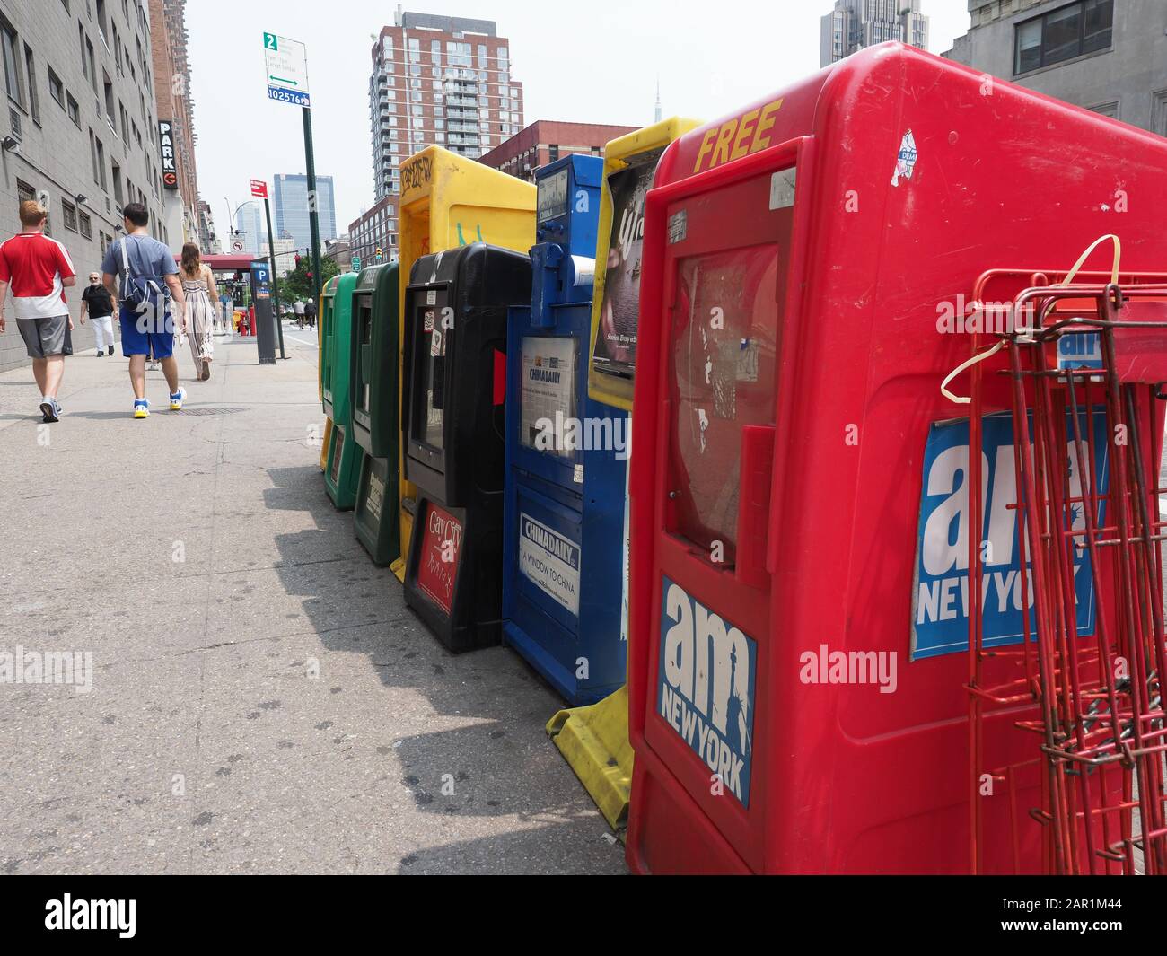 New York, USA - June 1, 2019: Image of various New York newspaper ...