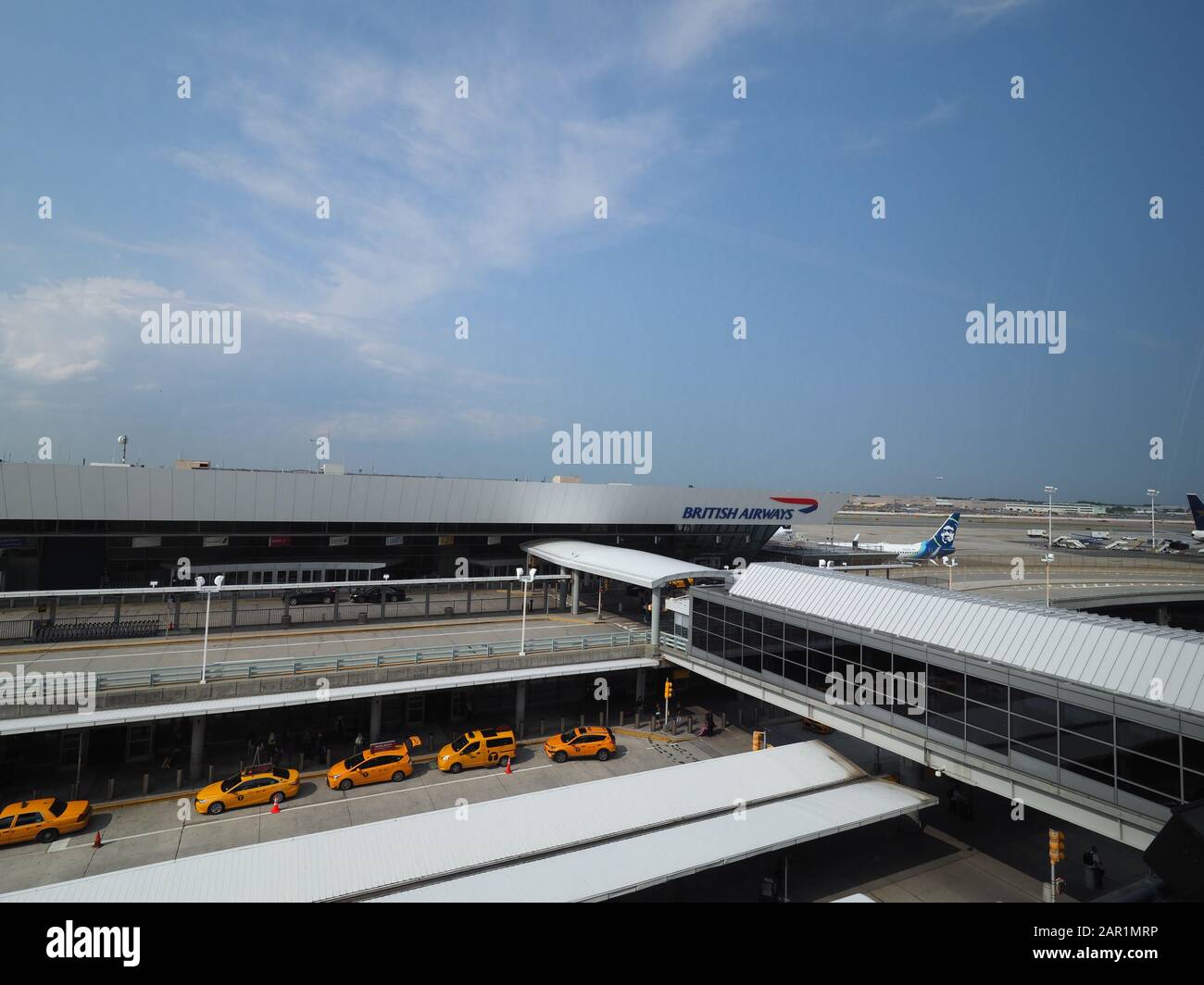 New York, USA - June 2, 2019: Image of terminal 7 of JFK, this section ...