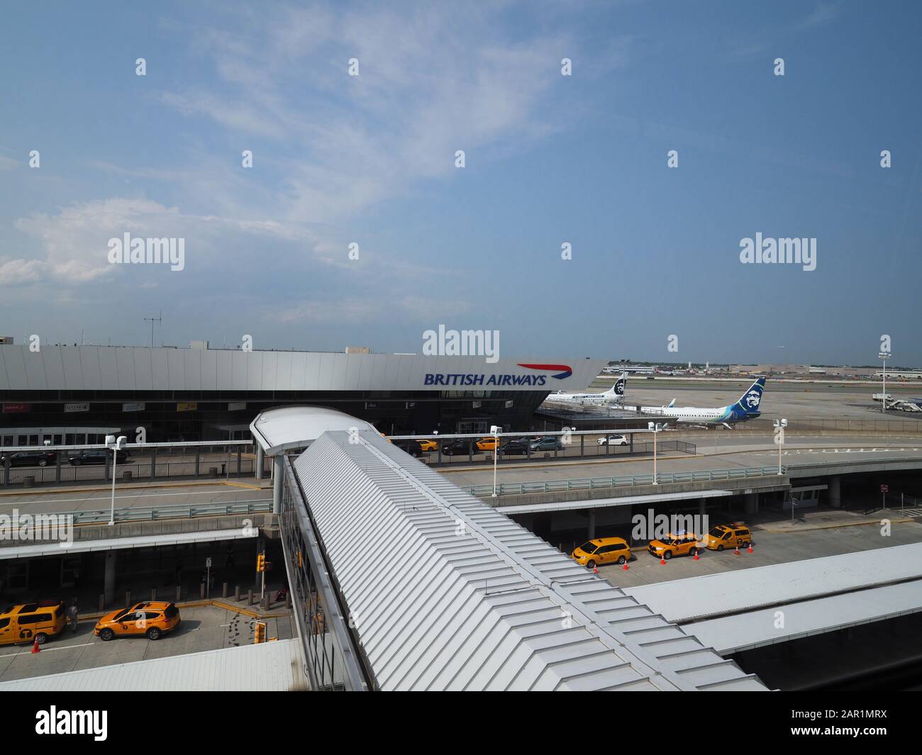New York, USA - June 2, 2019: Image of terminal 7 of JFK, this section ...