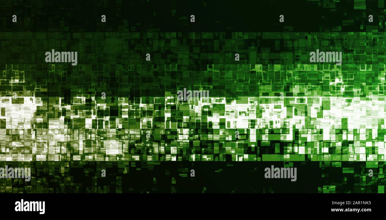 Communication Technology with Moving Data in Art Stock Photo - Alamy