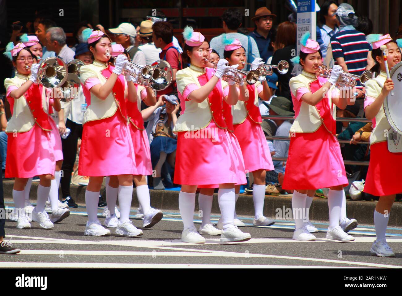 Yokohama Parade performers Stock Photo - Alamy