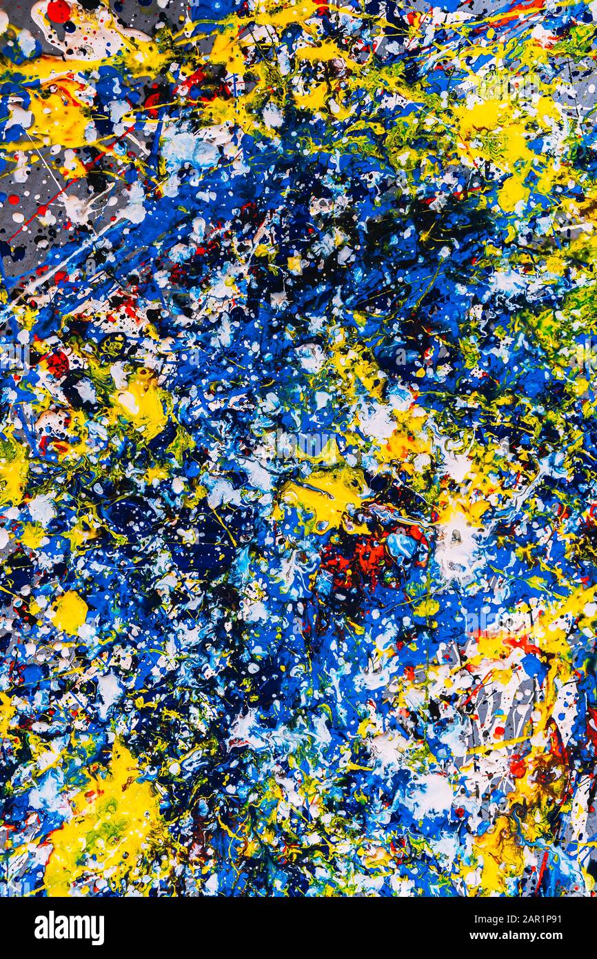 abstract expressionism. contemporary art. Picture painted using the ...