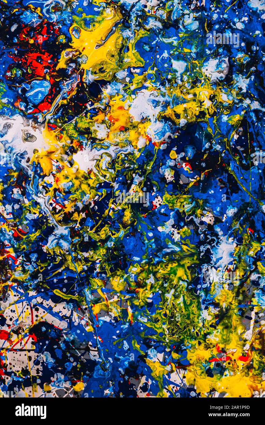 Dripping Color Abstract Art