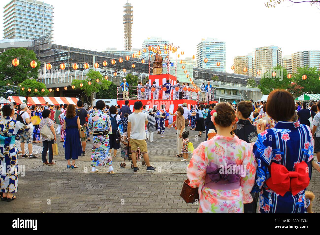 Bon Odori Festival in Yokohama, Japan Stock Photo - Alamy