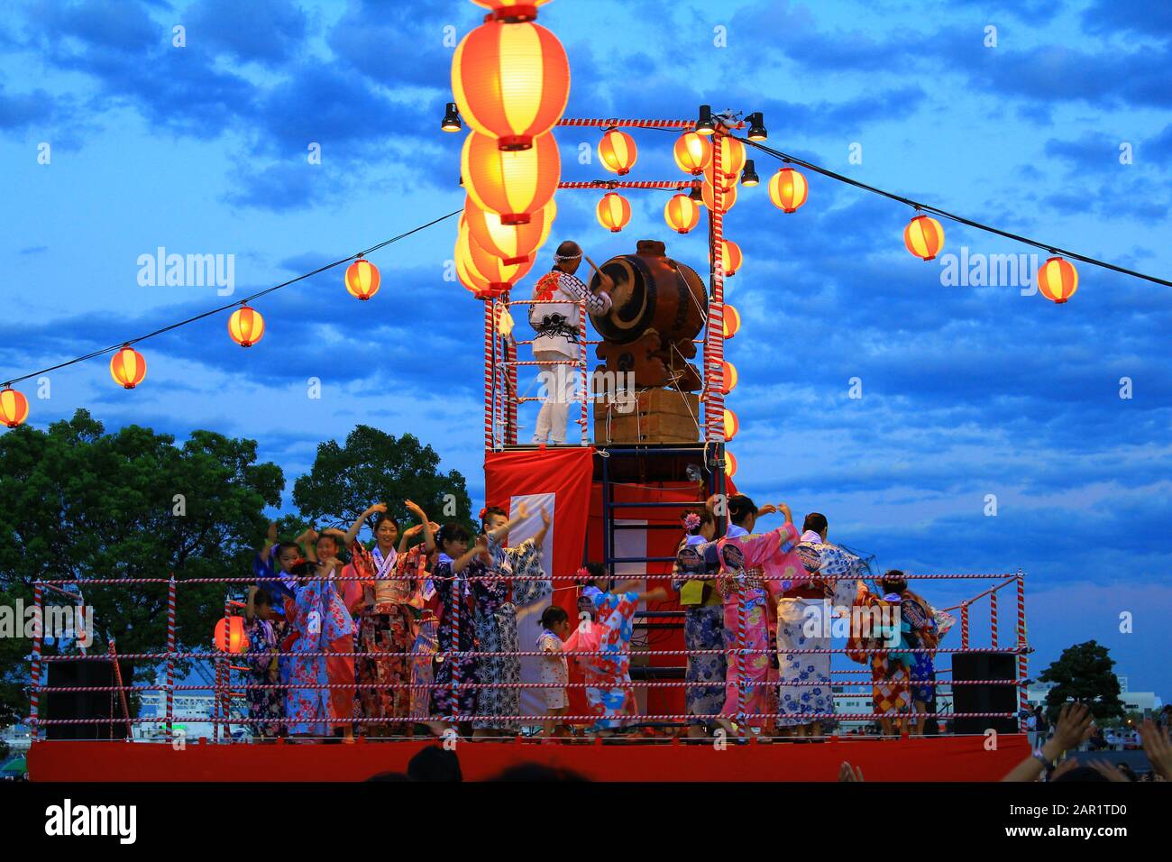 Bon Odori Festival in Yokohama, Japan Stock Photo - Alamy