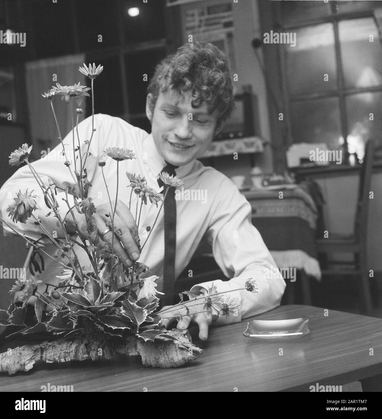 Kiss teacher Tom Zwaag, Tom flower arranging Date: December 5, 1966 ...