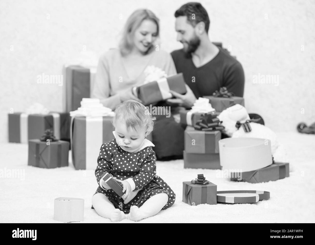 Family values. Love joy and happiness. Parenthood awarded with love ...