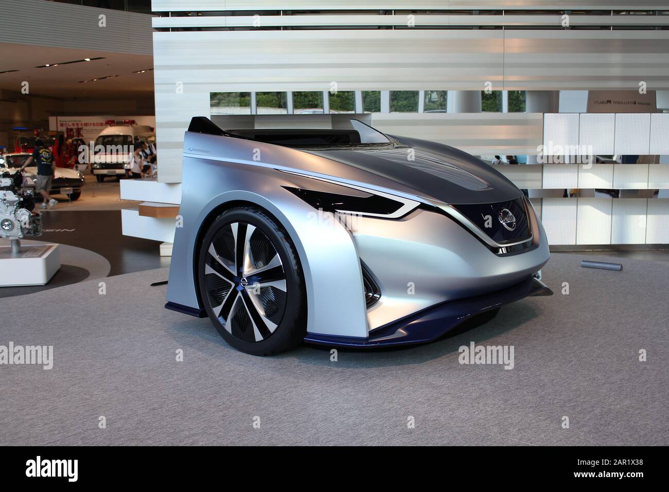 Nissan Global Headquarters Gallery display Stock Photo - Alamy
