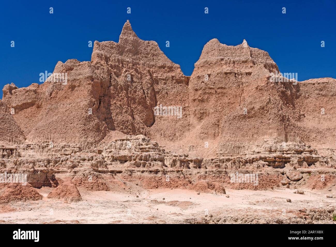 Dramatic Walls in a Barren Landscape in Badlands National Park in South ...
