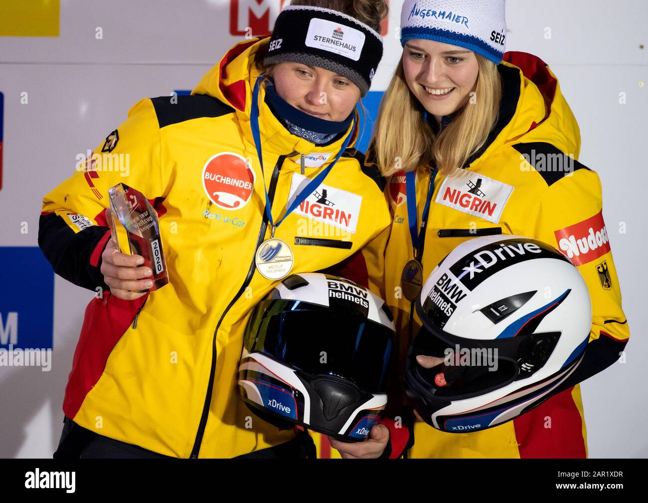 Konigssee, Germany. 25 January 2020, Bavaria, Schönau Am Königssee: Two ...
