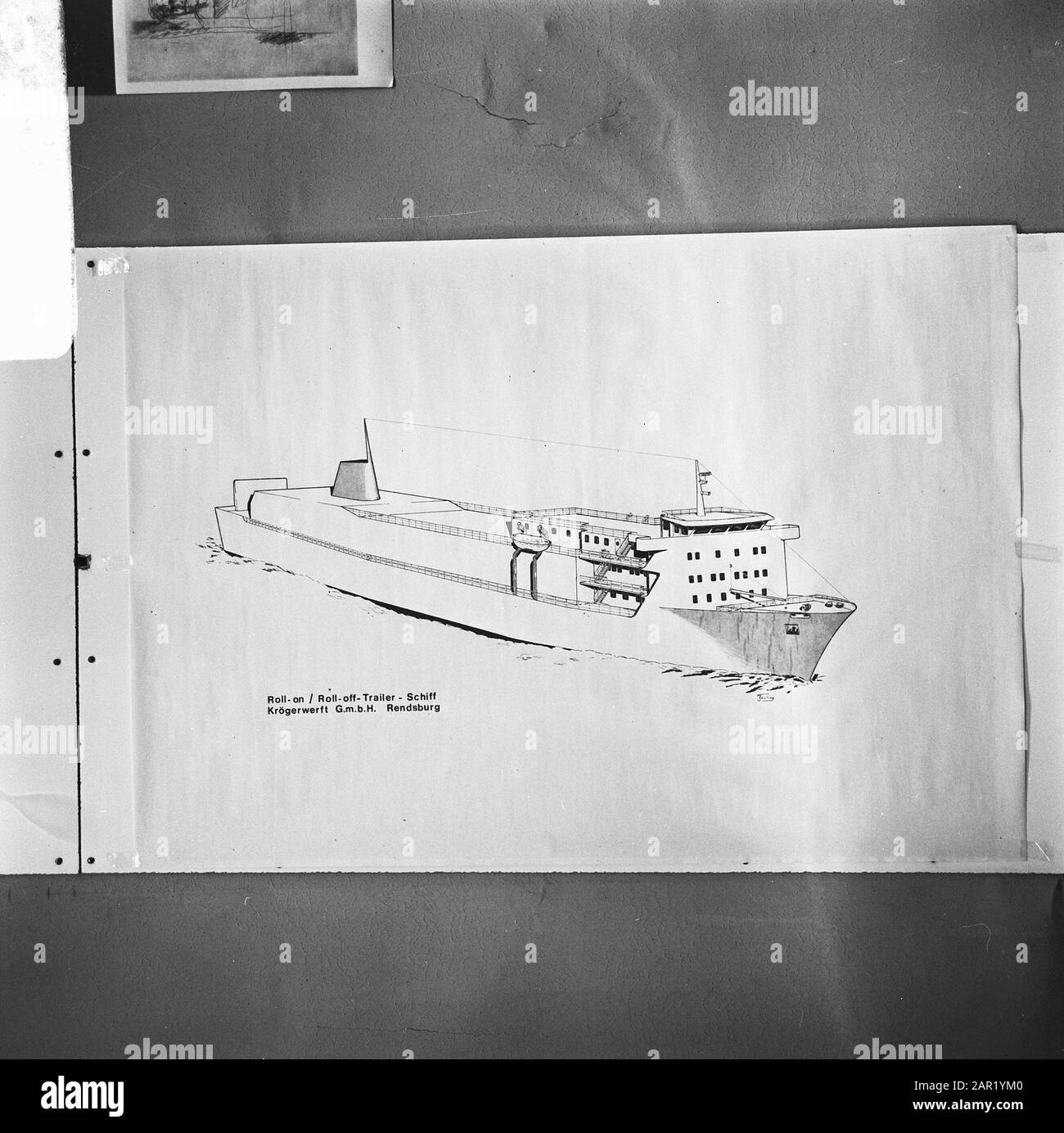 Recording of drawing of ship, assignment Continental Public Relations ...