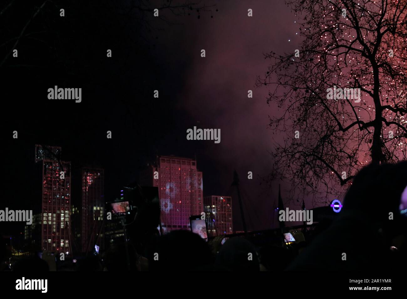 fireworks in London on New years eve Stock Photo - Alamy