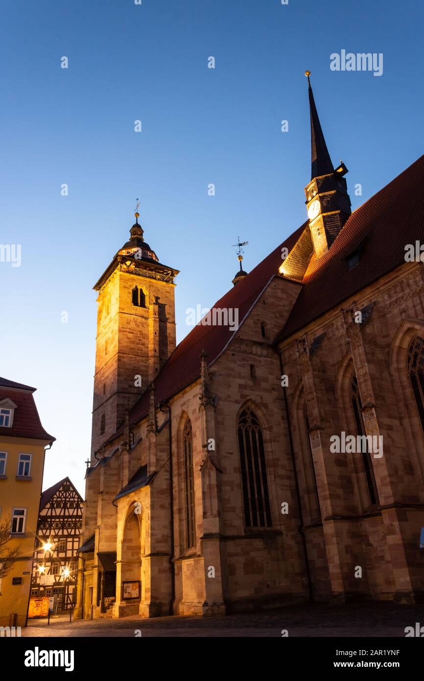 Low angle shot of a large building in Germany under a blue sky Stock ...