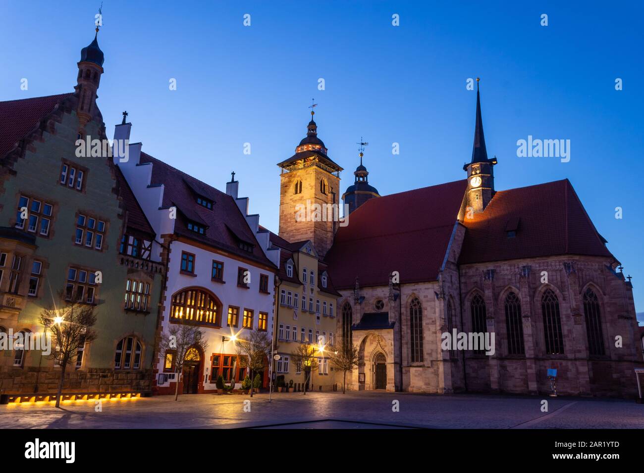 Low angle shot of a large building in Germany under a blue sky Stock ...