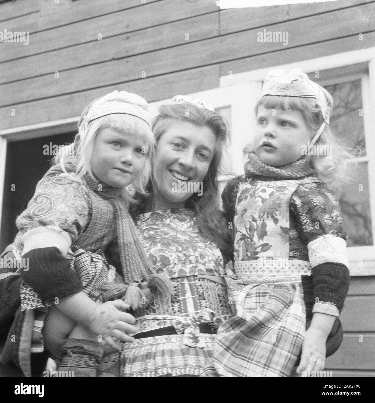 Woman and children dressed in costume by Marken Date: March 7, 1957 ...