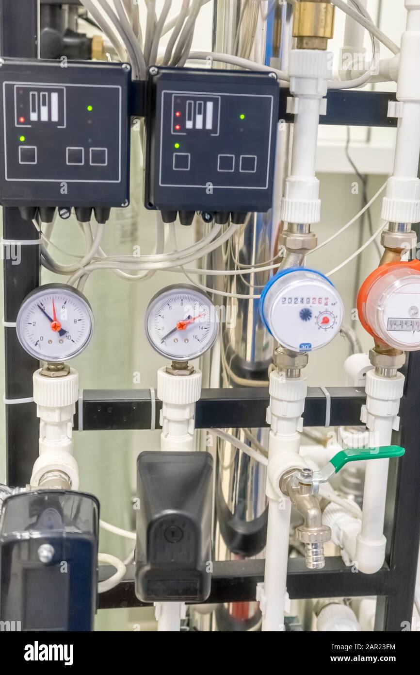 Devices to control the flow and pressure of water Stock Photo - Alamy