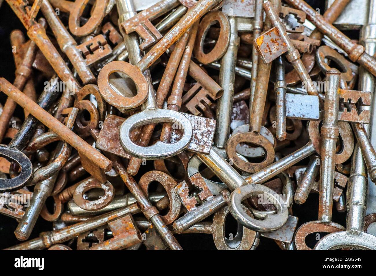 A Pile of metal keys Stock Photo - Alamy