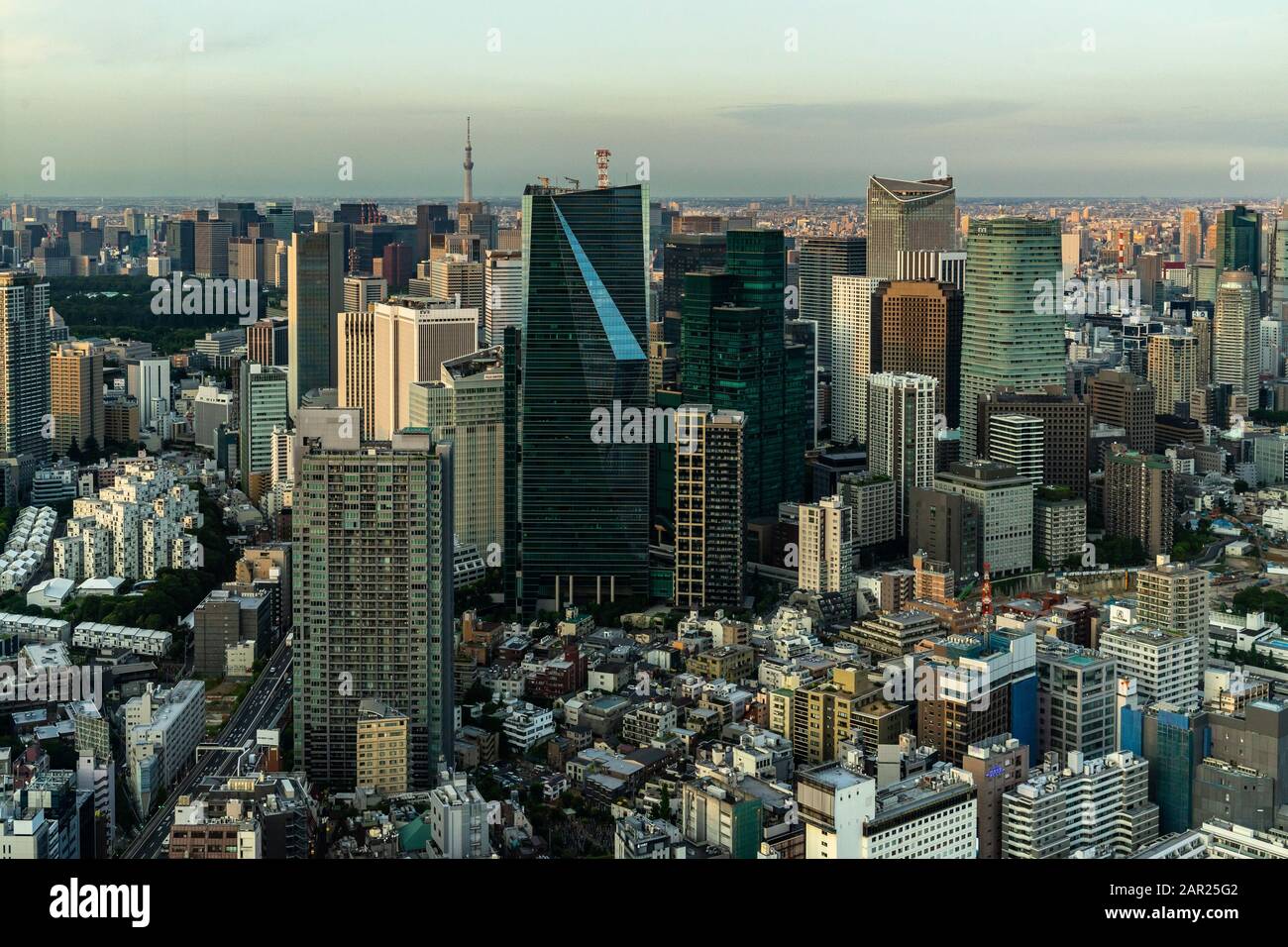 Amazing panoramic shot downtown skyscrapers hi-res stock photography ...