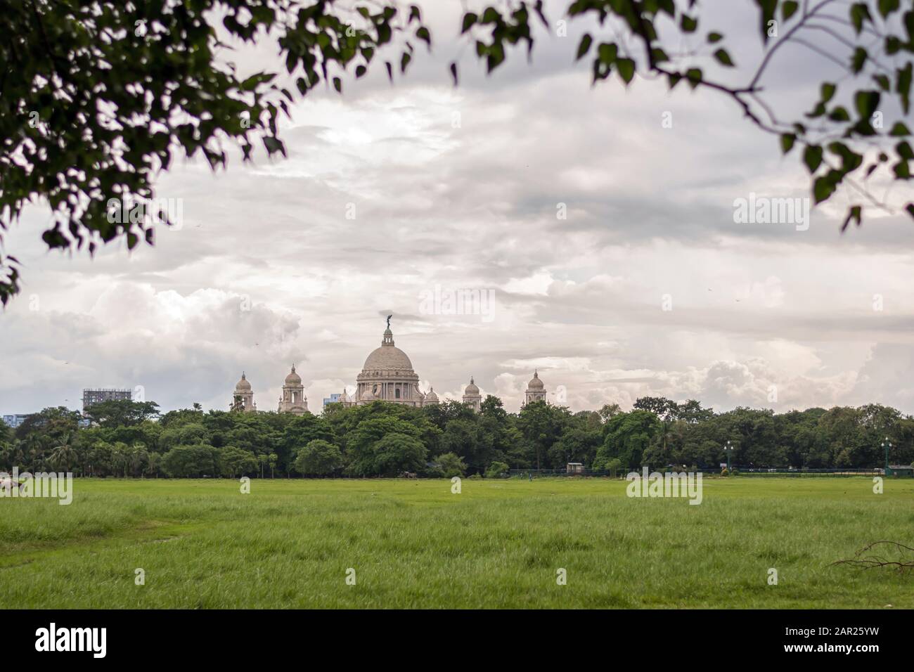 City scape horizon view of Maidan park in Kolkata (Calcutta) with the ...