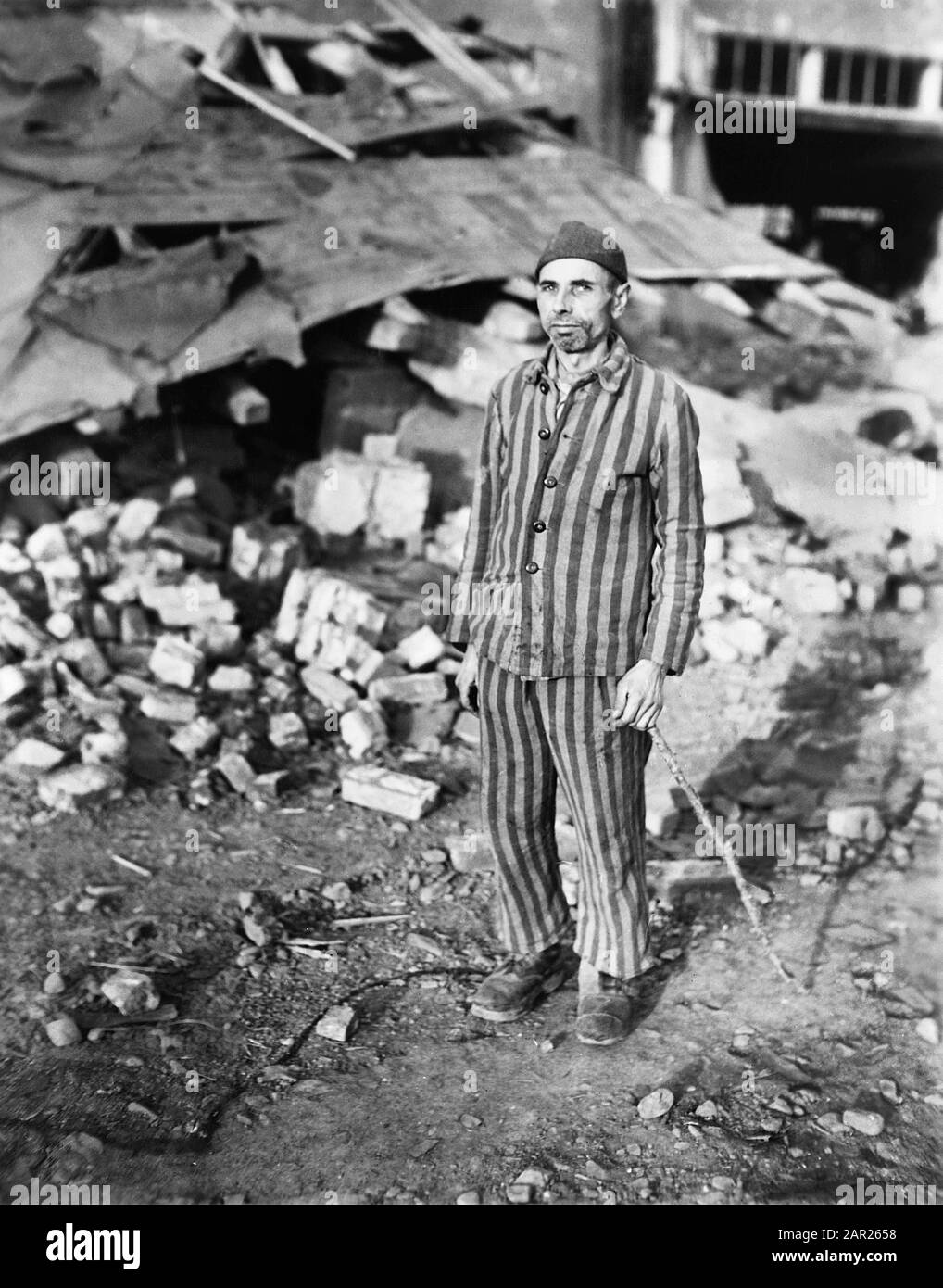 Prisoner in German Slave Labor Camp at time of Liberation by U.S. Army ...