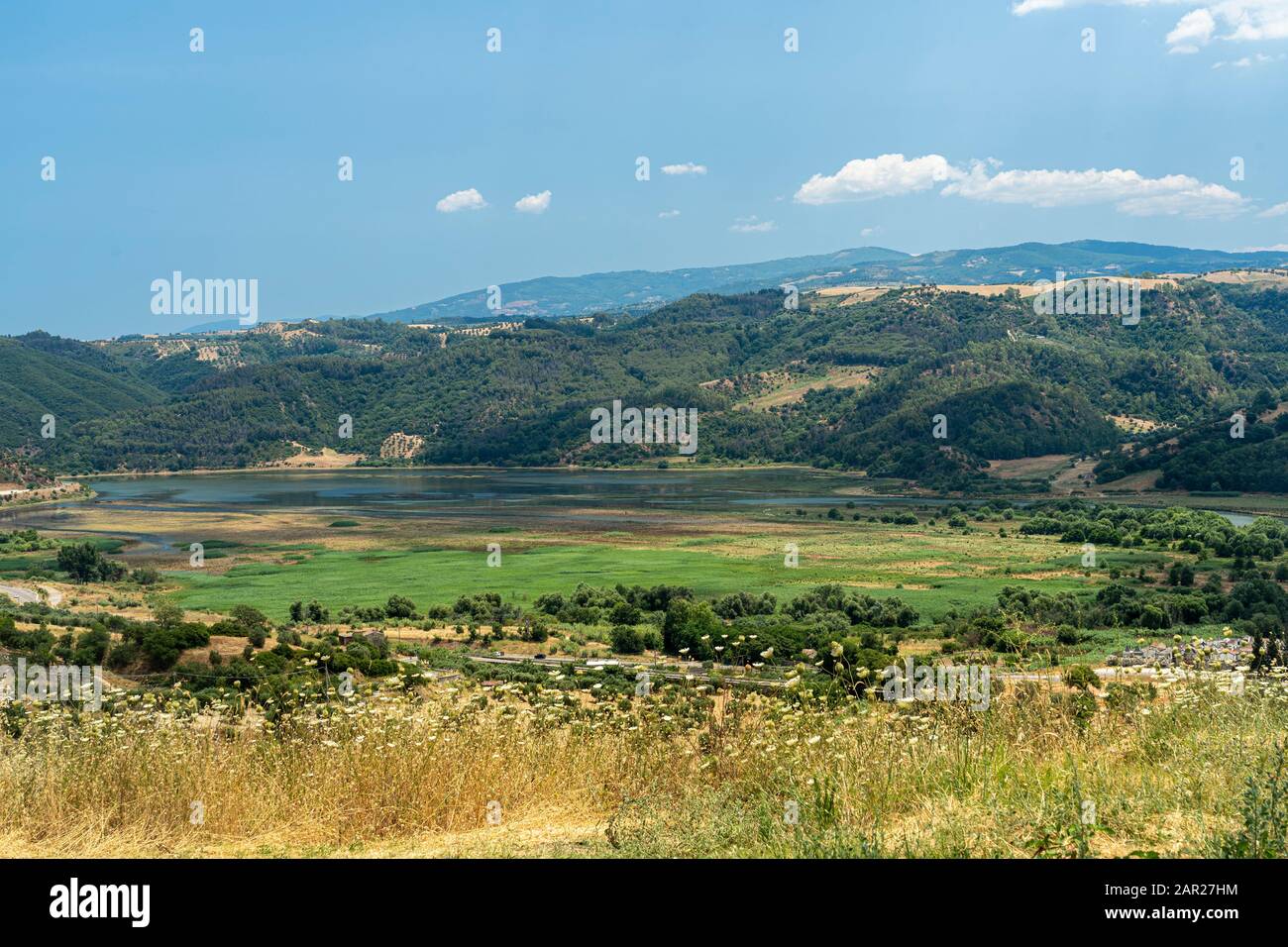 Rural landscape at summer in Calabria, Italy, near Tarsia, in Cosenza ...