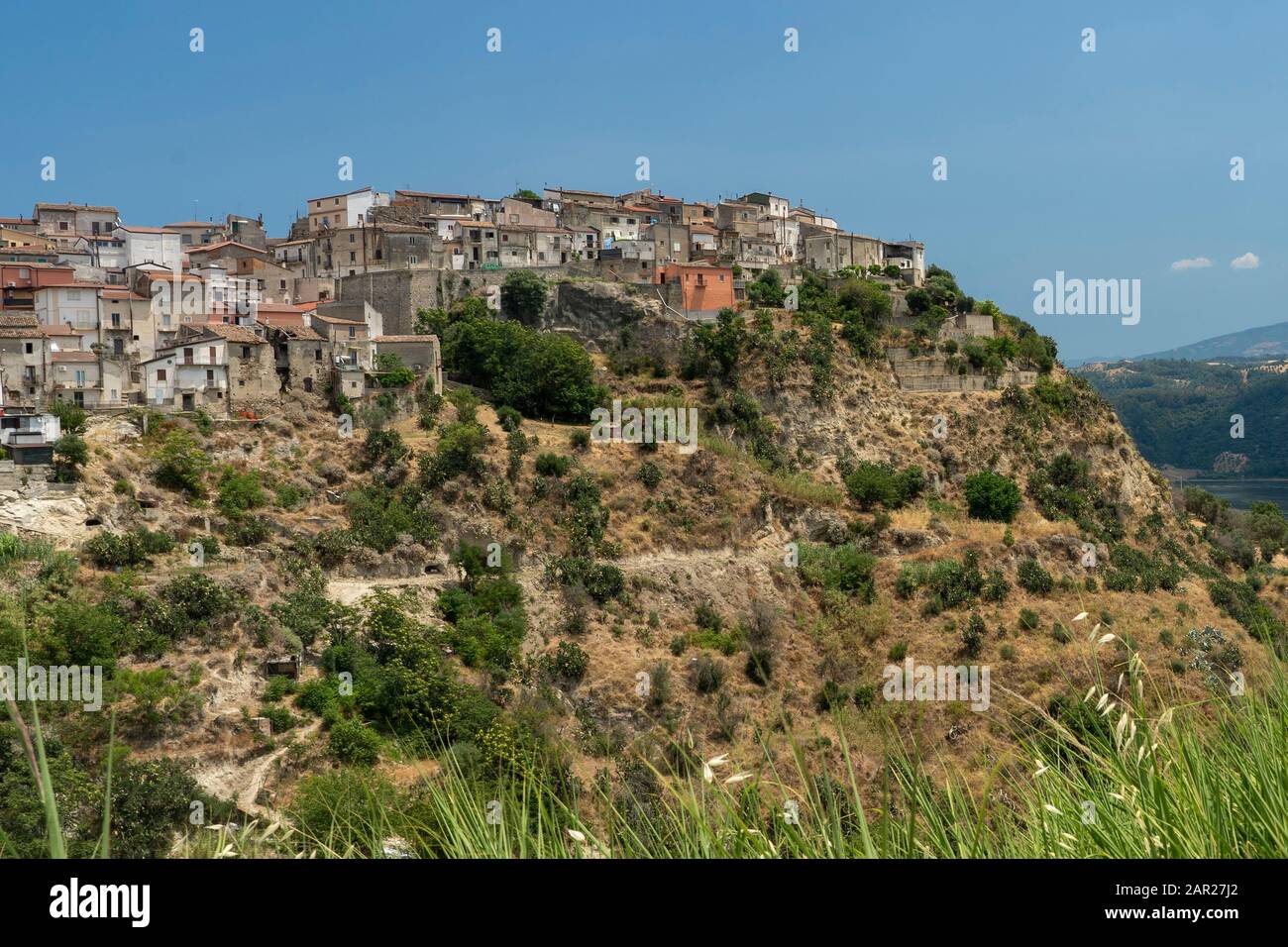 Tarsia, Cosenza, Calabria, italy: panoramic view of the old town Stock ...