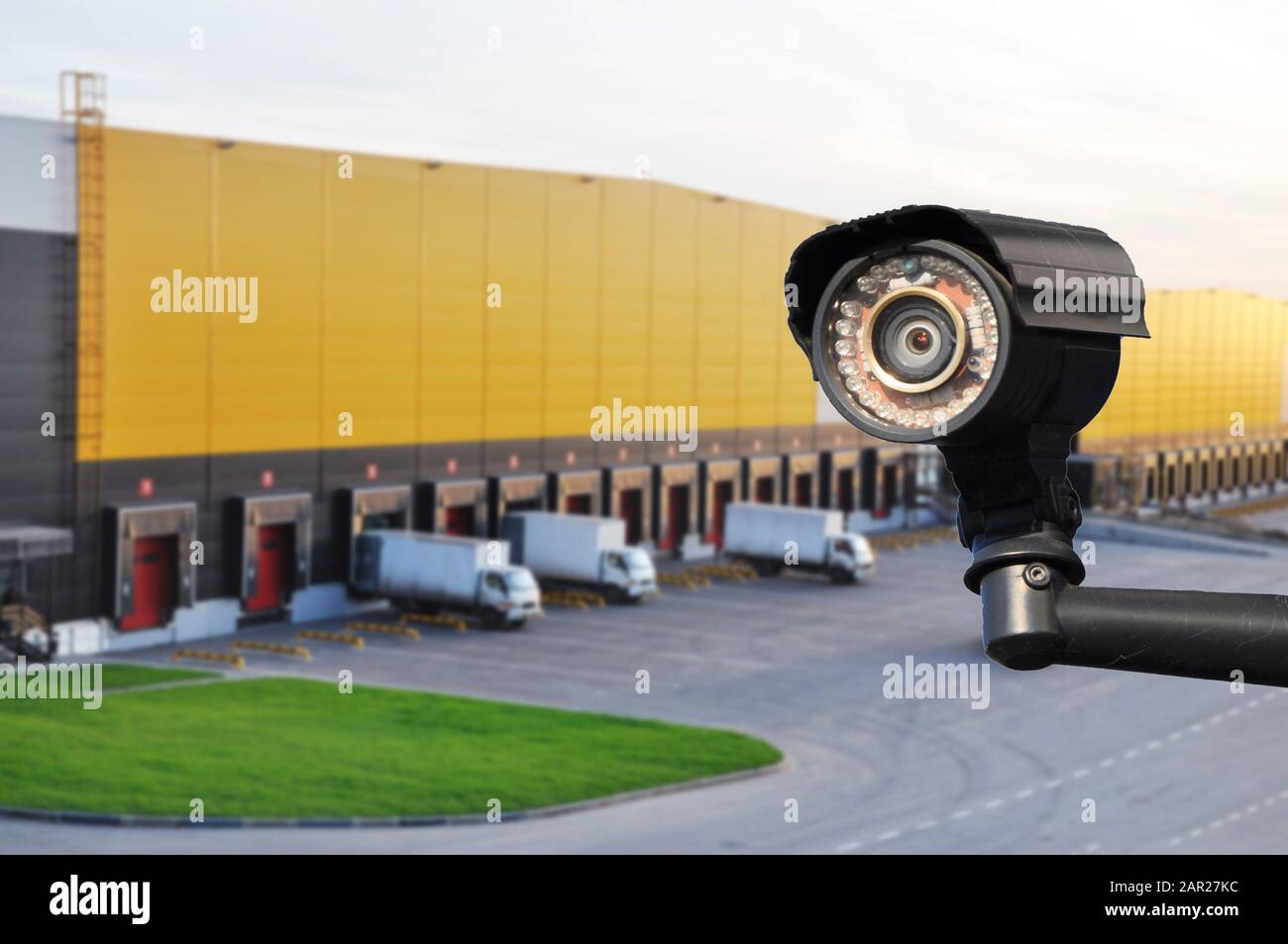 closed circuit camera Multi-angle CCTV system against the background of ...