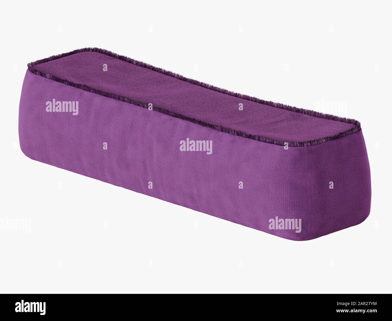Soft purple fringed pouf 3d rendering Stock Photo - Alamy