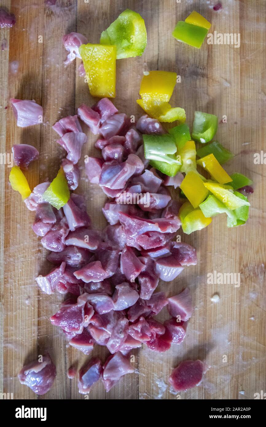 Butchers table red meat vegetables hi-res stock photography and images ...