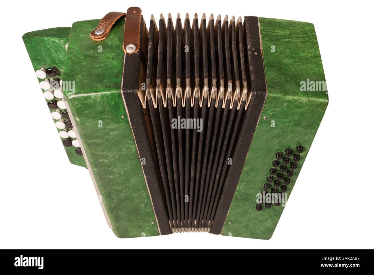 Small children retro bayan (accordion). Folk musical instrument ...