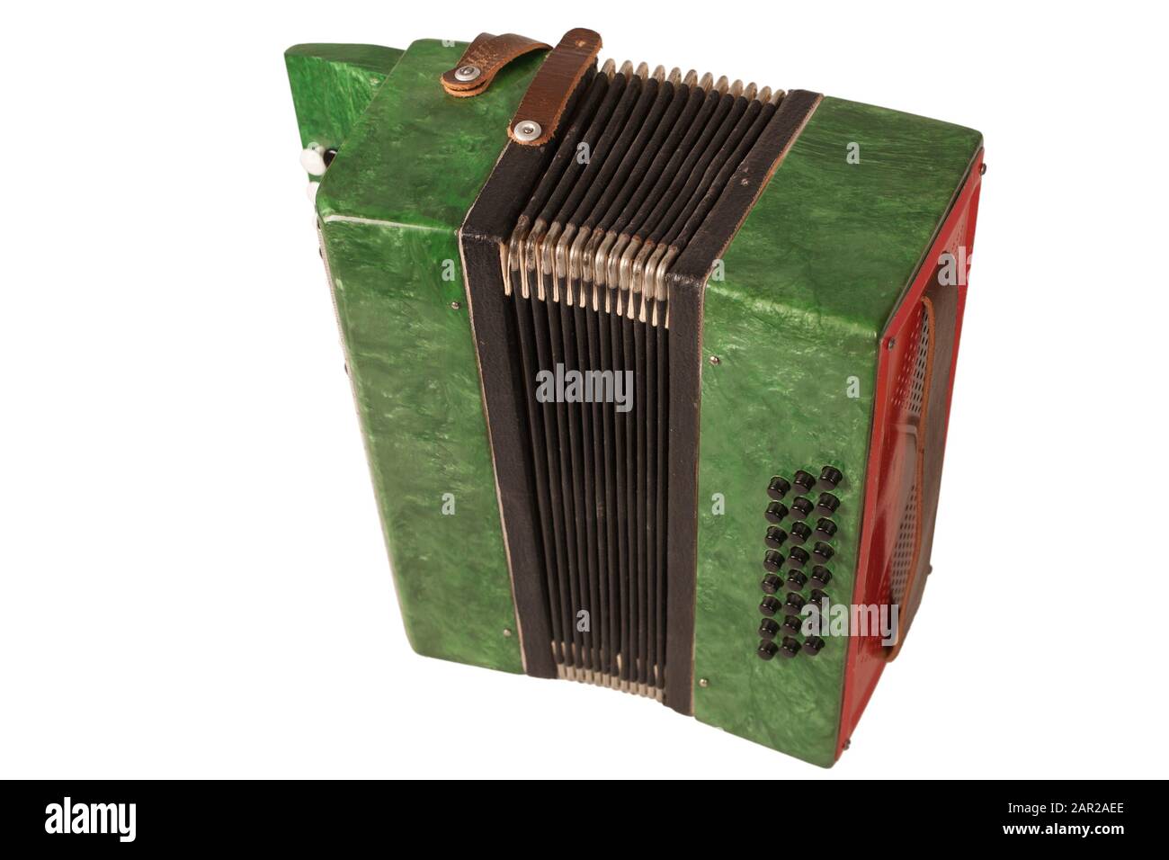 Small children retro bayan (accordion). Folk musical instrument ...