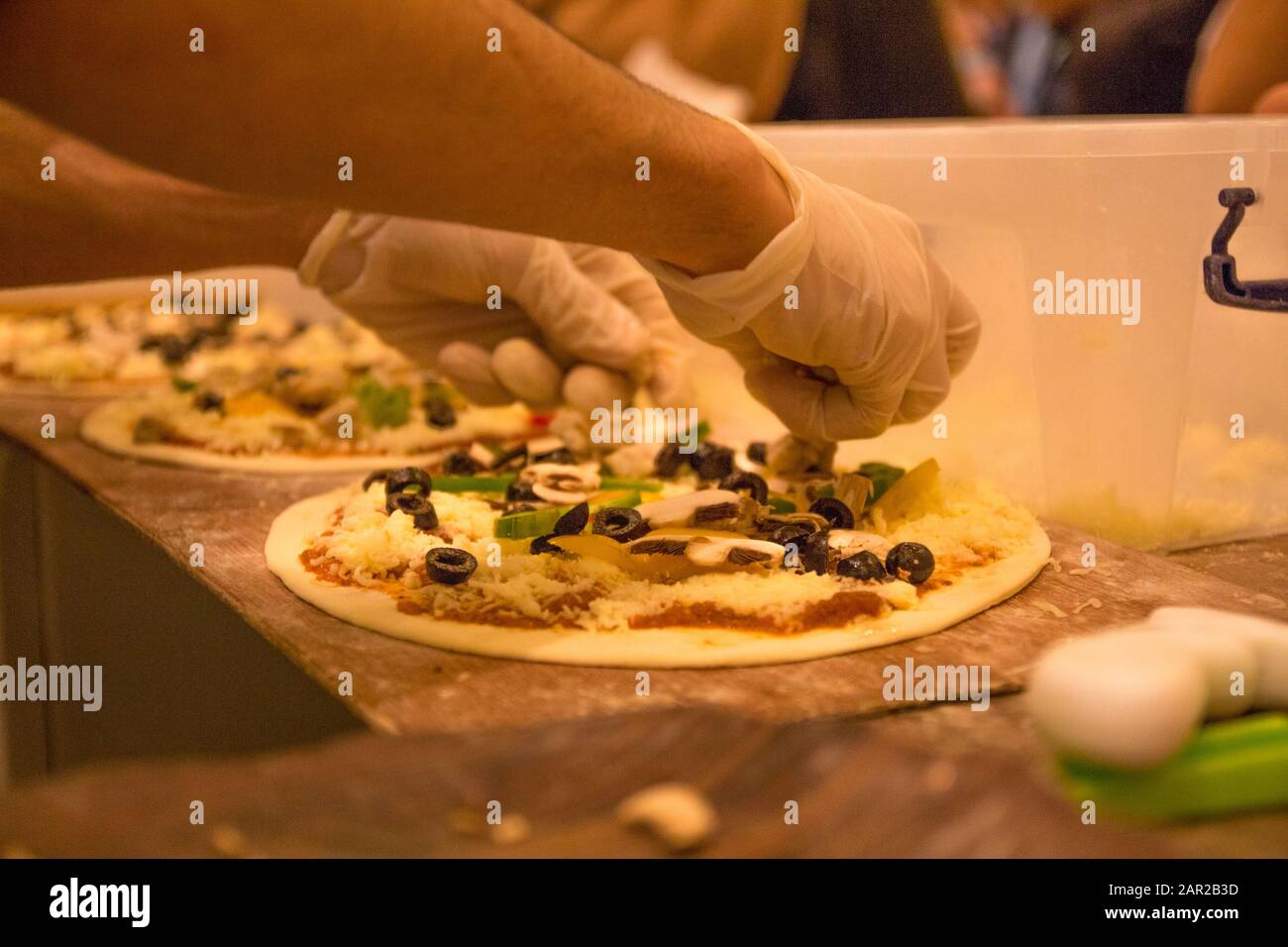Pastry baking by arabian chef in Jordan Stock Photo - Alamy