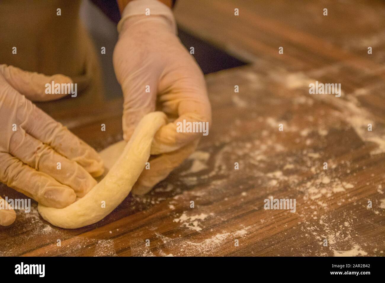 Pastry baking by arabian chef in Jordan Stock Photo - Alamy