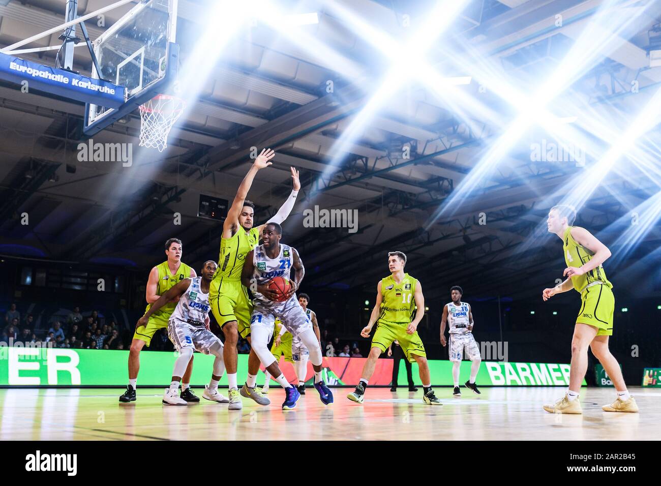 USA, 25th Jan 2020. Orlando Isaiah Parker (Lions) in the duels with ...