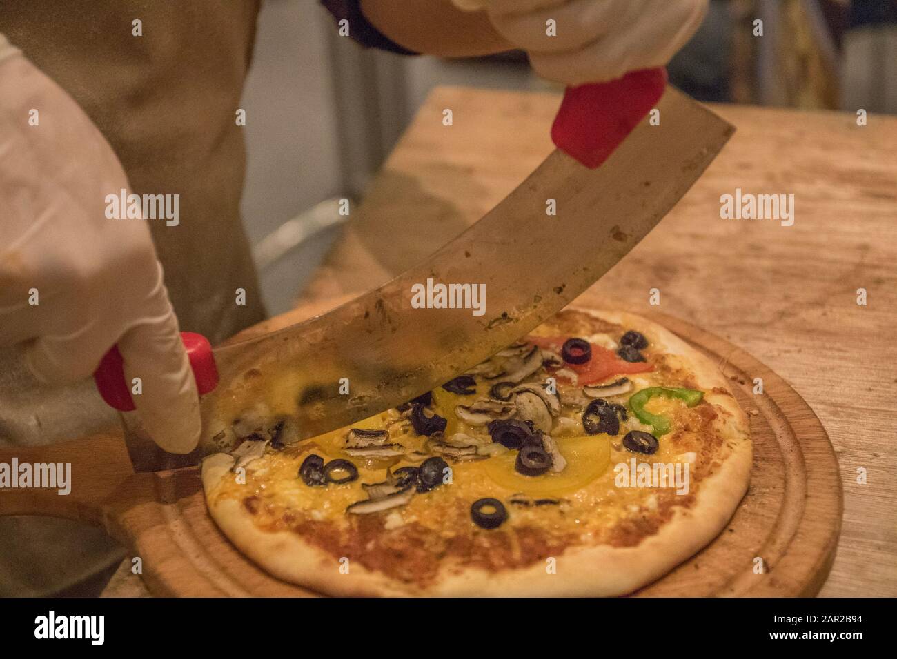 Pastry baking by arabian chef in Jordan Stock Photo - Alamy