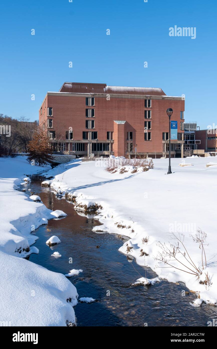 EAU CLAIRE, WI/USA - JANUARY 20, 2020: McIntyre Library on the campus ...