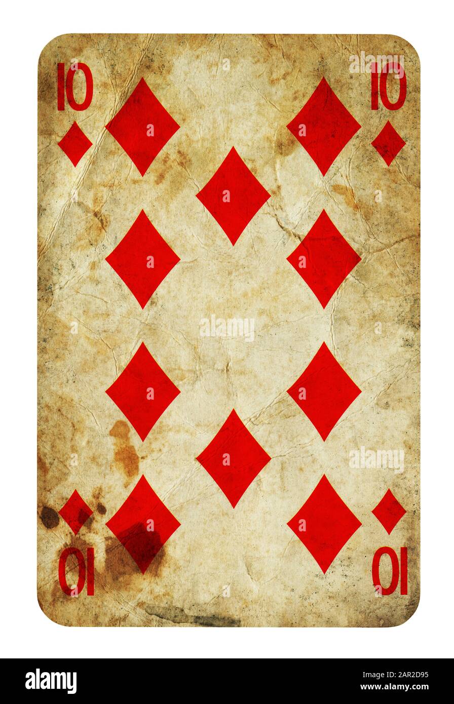 Vintage diamond playing card paper Cut Out Stock Images & Pictures - Alamy