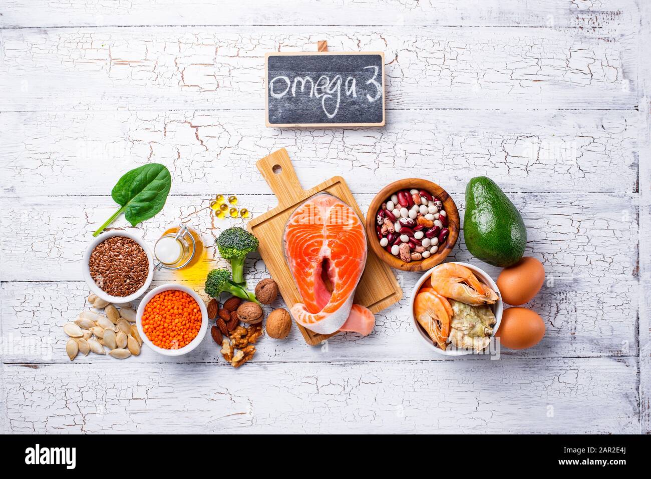 Products sources of Omega-3 acids Stock Photo - Alamy