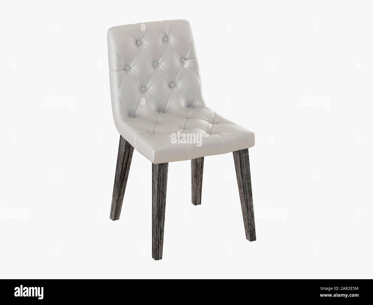 Capitone white chair 3d rendering Stock Photo - Alamy