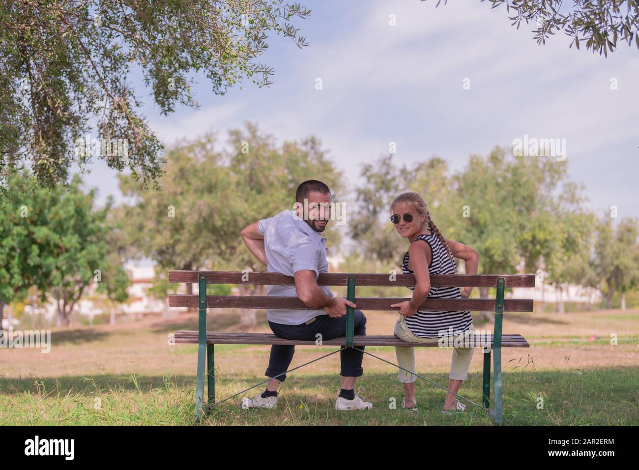 Jeans sitting facing camera hi-res stock photography and images - Alamy