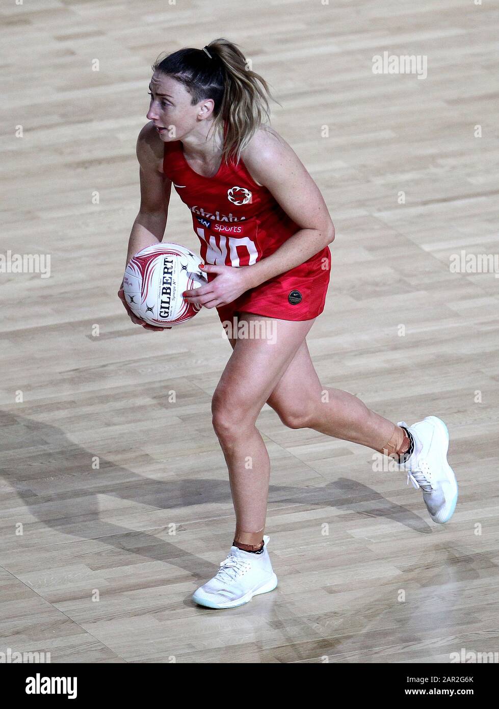 England Vitality Roses’ Jade Clarke during the Vitality Netball Nations ...