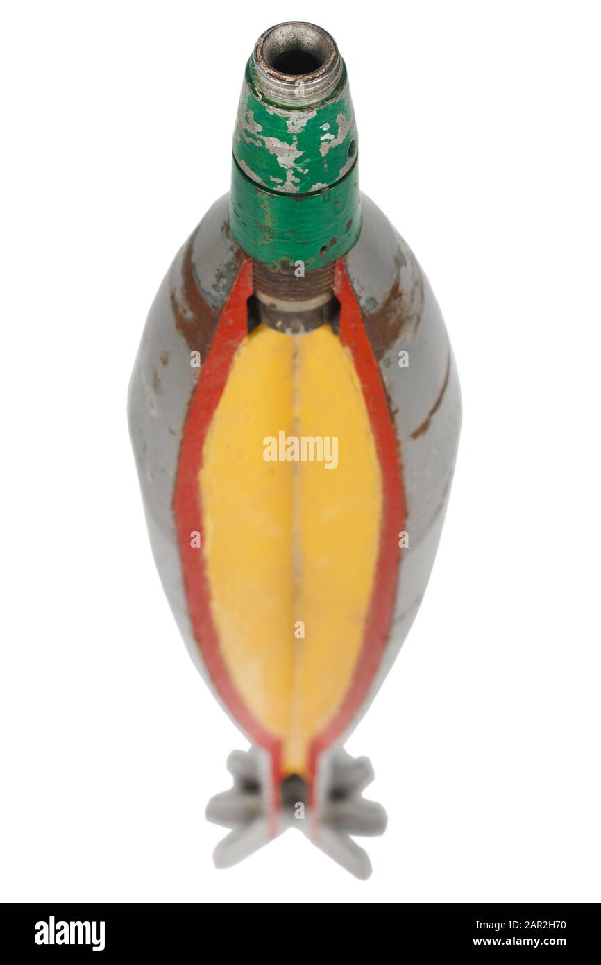 Soviet army 120 mm traininig mortar shell type 1938 yearisolated on ...