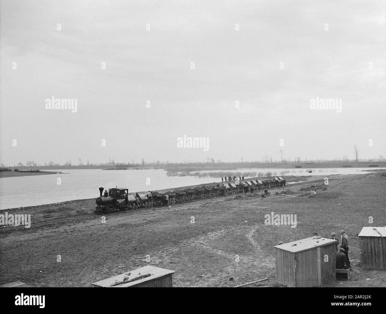 digging and improving canals, laying bridges, steam locomotives, wagons ...