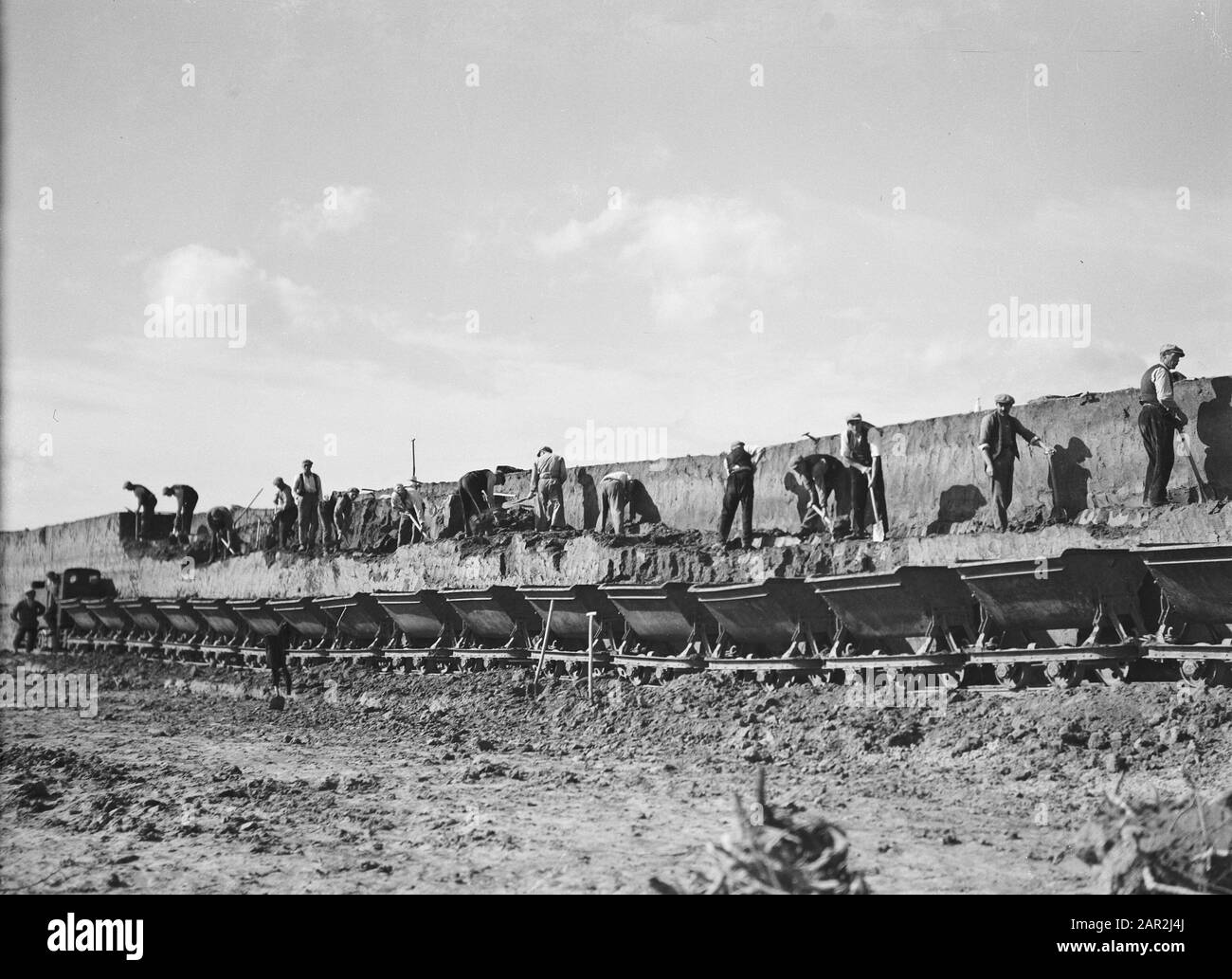 digging and improving canals, laying bridges, excavations, workers Date ...