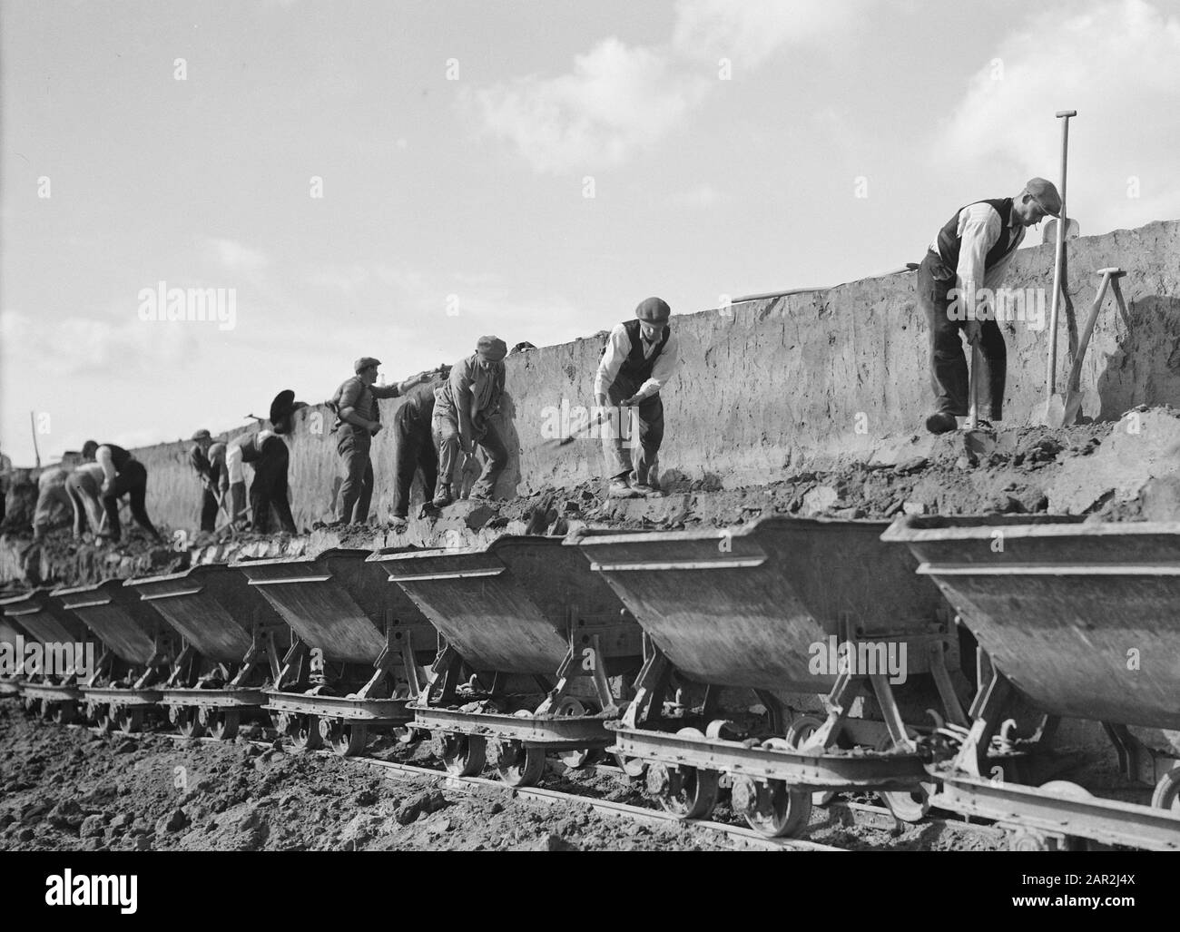 digging and improving canals, laying bridges, excavations, workers Date ...