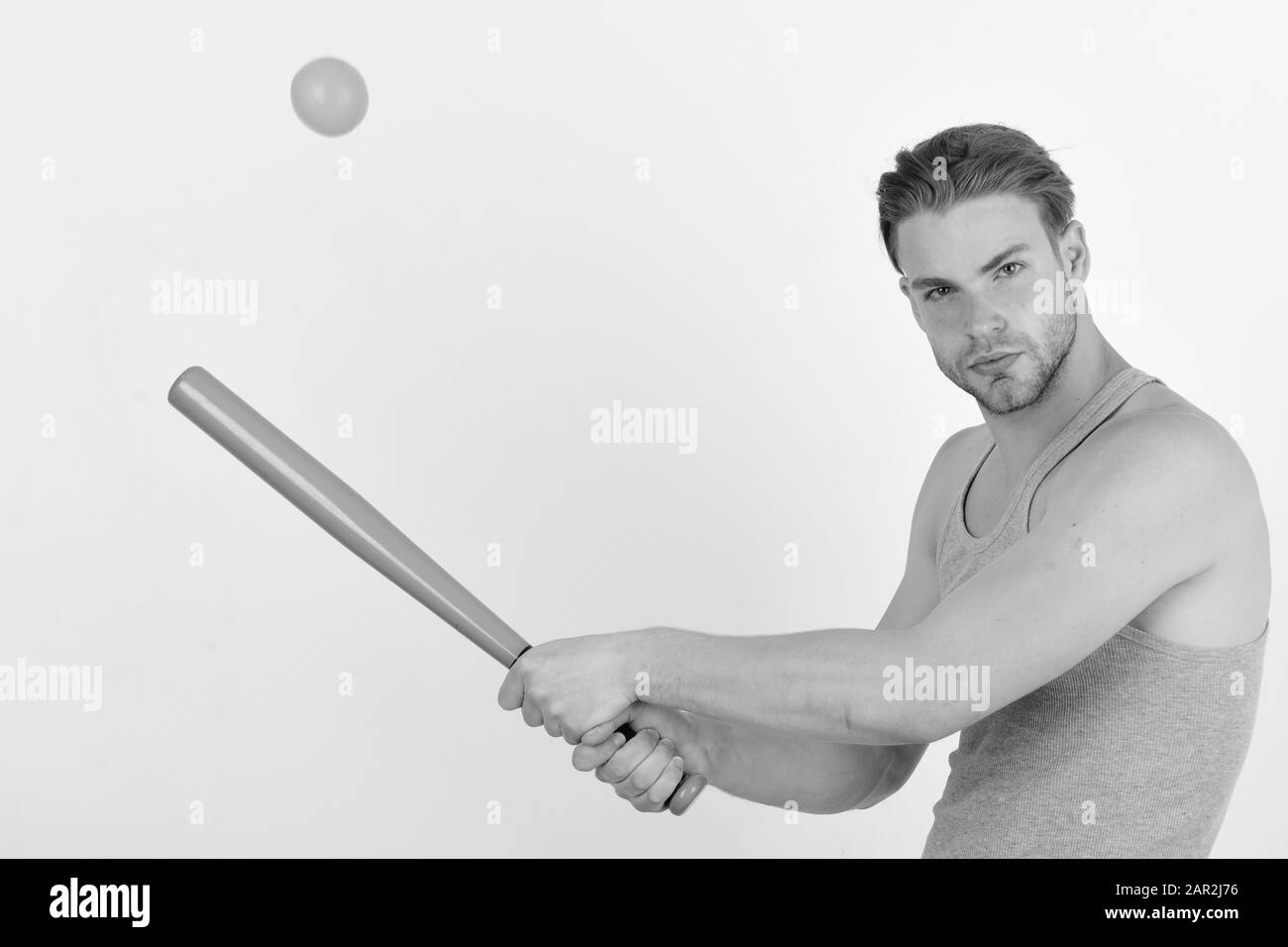 Ball hit man face Black and White Stock Photos & Images - Alamy