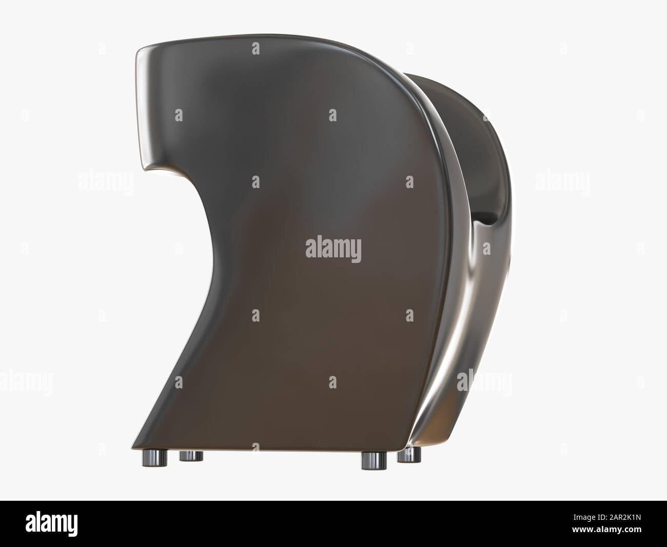 Gray chair side view 3d rendering Stock Photo - Alamy