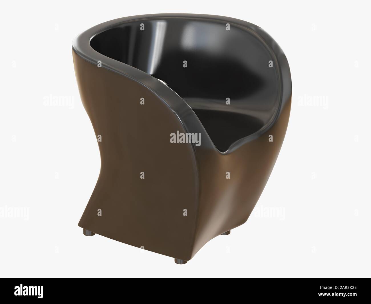 Gray chair side view 3d rendering Stock Photo - Alamy