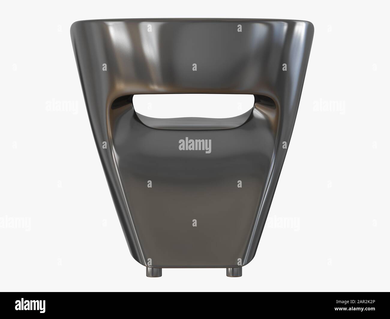 Gray chair back view 3d rendering Stock Photo - Alamy